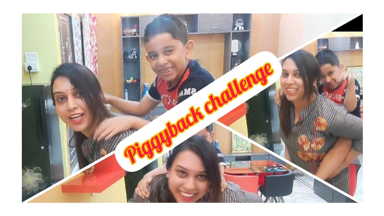 piggyback challenge //funny video //full masti//sreesupa parna's vlog ...