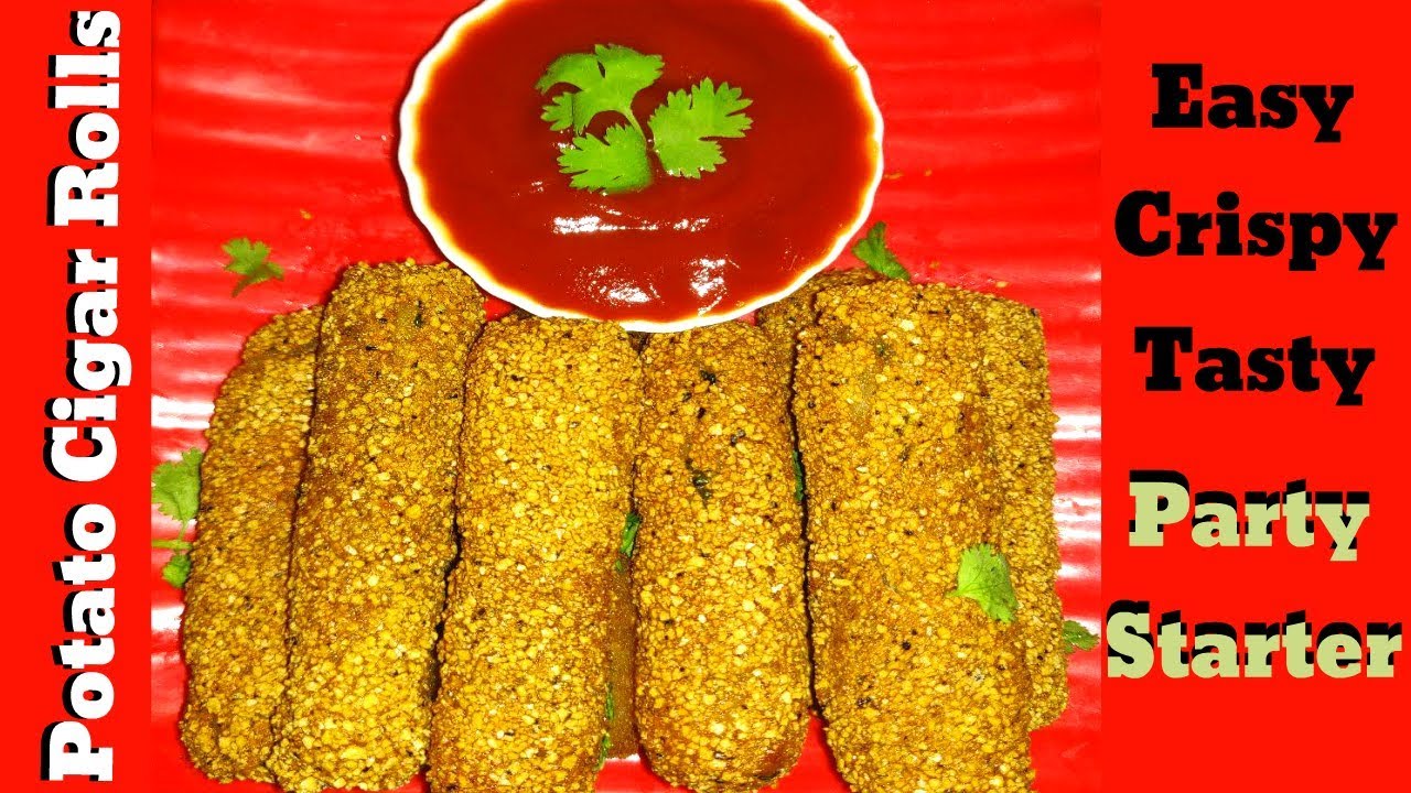 Potato Cigar Rolls |Crunchy Paneer Rolls Recipe| Tea Time Snacks ...