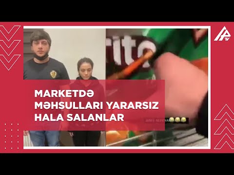 Marketdə məhsulları yararsız hala salan şəxs generalın oğludur