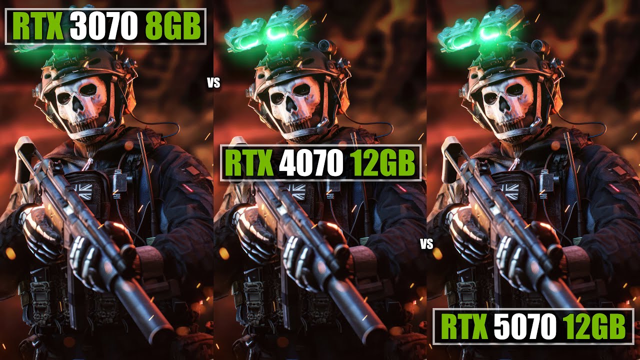 RTX 3070 Versus RTX 4070 Versus RTX 5070 | 8 Games | 1440p, 1080p - YouTube