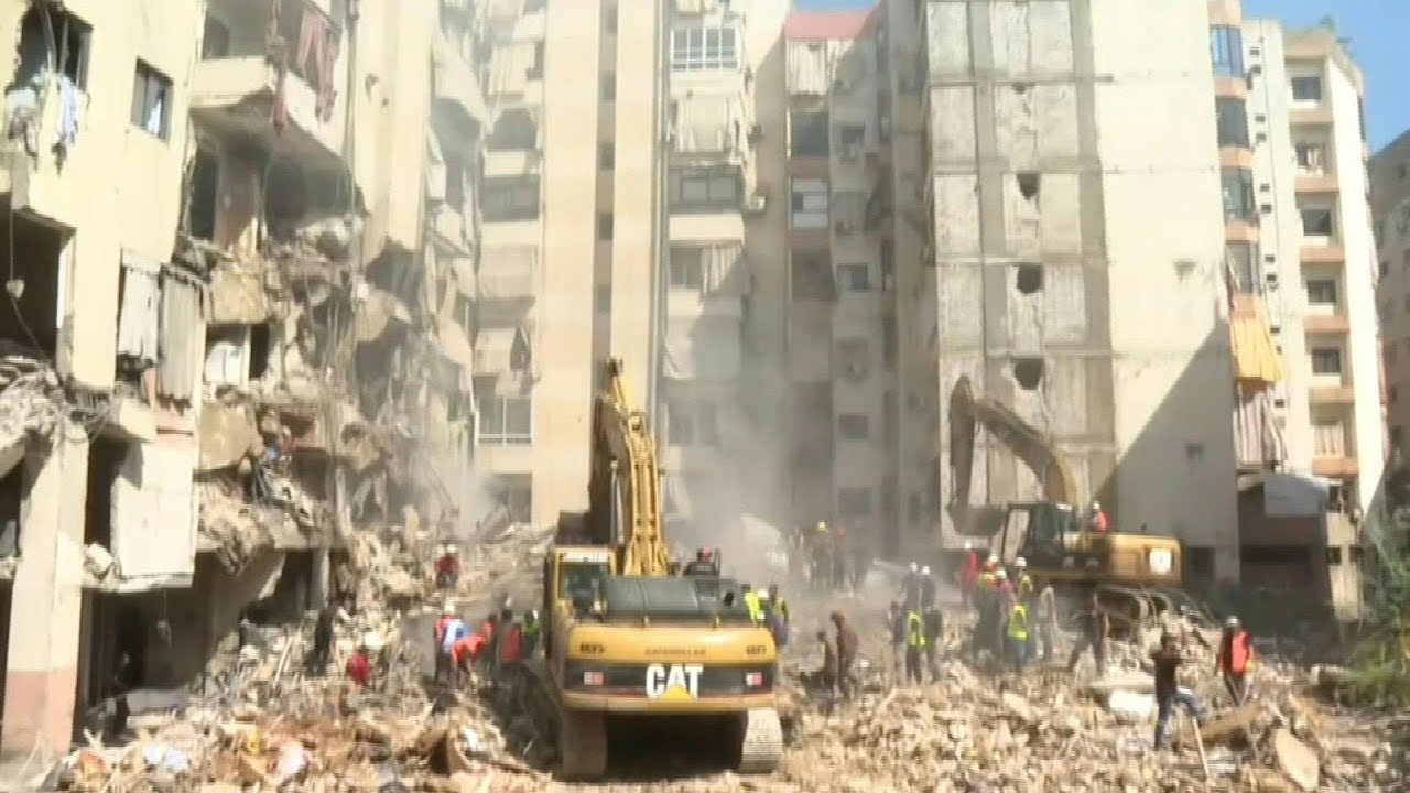 Destruction at site of deadly Israeli strike on Beirut's southern ...