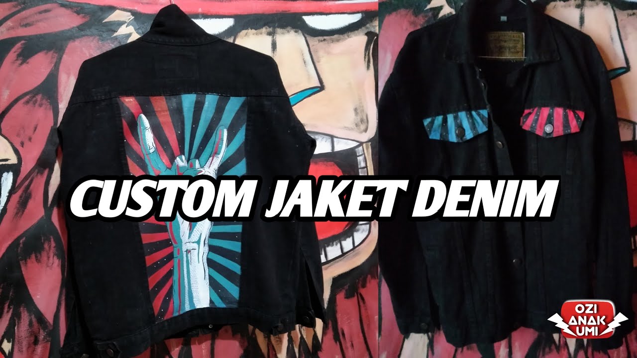 TUTORIAL CUSTOM JAKET DENIM #customjaketdenim #tutorialcustomjaketdenim ...