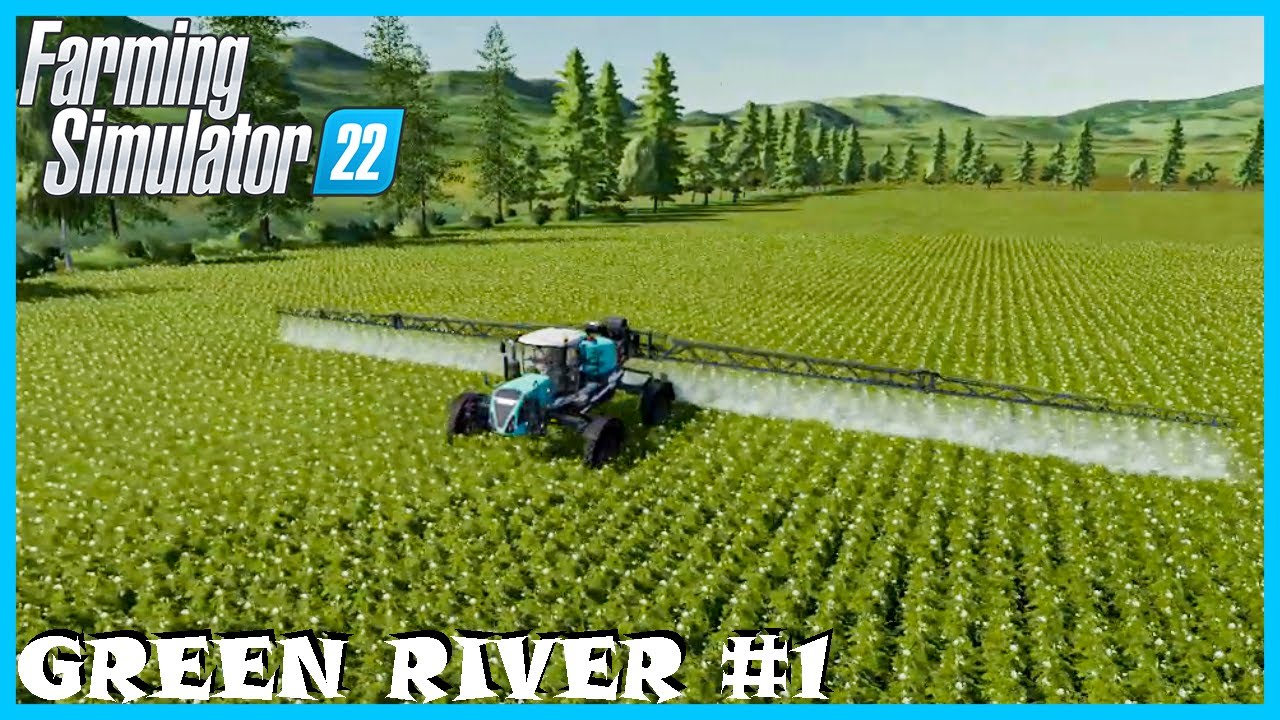 Spraying Herbicide | Green River Map | New Map FS22 | Farming Simulator ...