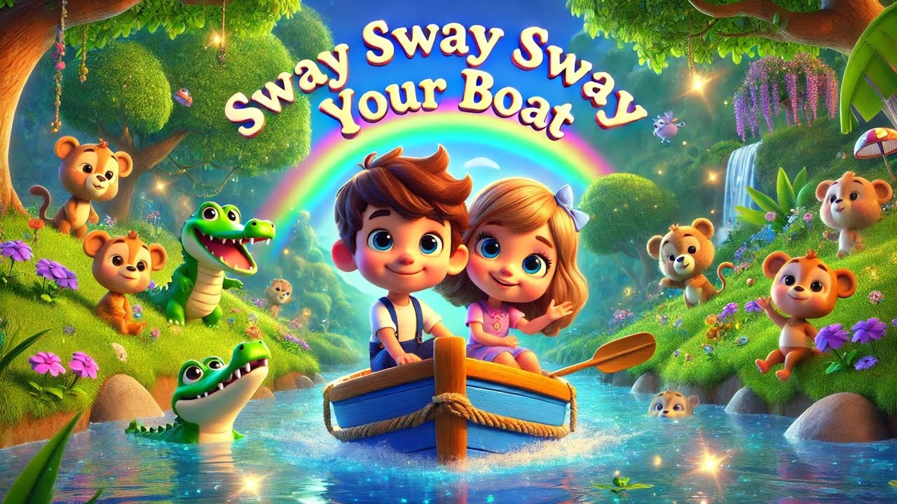 🌊🚤 Sway Sway Sway Your Boat - Fun Kids Rhyme! 🦁🐊 - YouTube