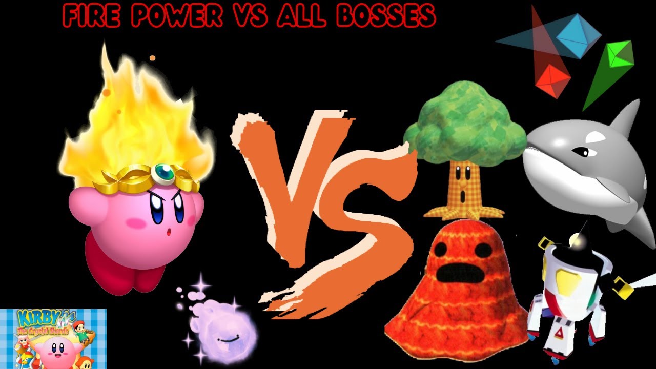 FIRE POWER vs ALL BOSSES!!! Kirby 64 The Crystal Shards - YouTube