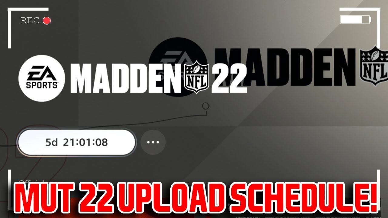 MY MADDEN 22 UPLOAD SCHEDULE! DAILY LIVE STREAMS! MY PLANS FOR MUT 22 ...