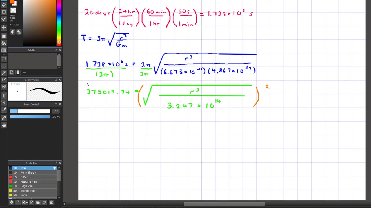 Kepler's 3rd Law Practice Problem - YouTube