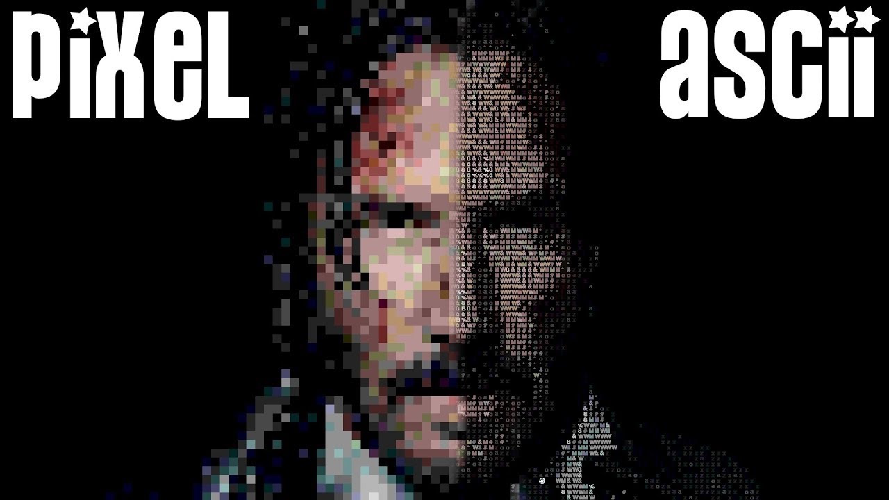 Ascii графика и Pixel арт на Python Pygame Opencv Youtube