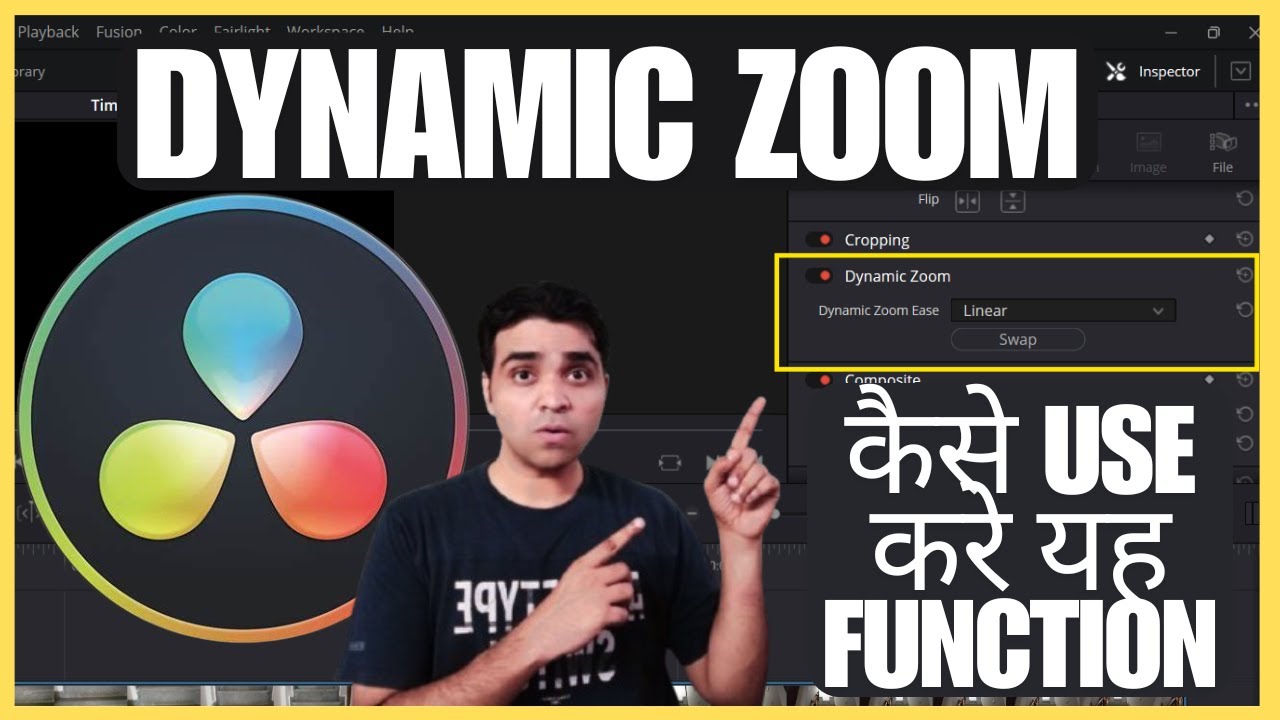 DaVinci Resolve 19 Dynamic Zoom Effect Explained in Hindi . Dynamic Zoom kaise use kare in ...