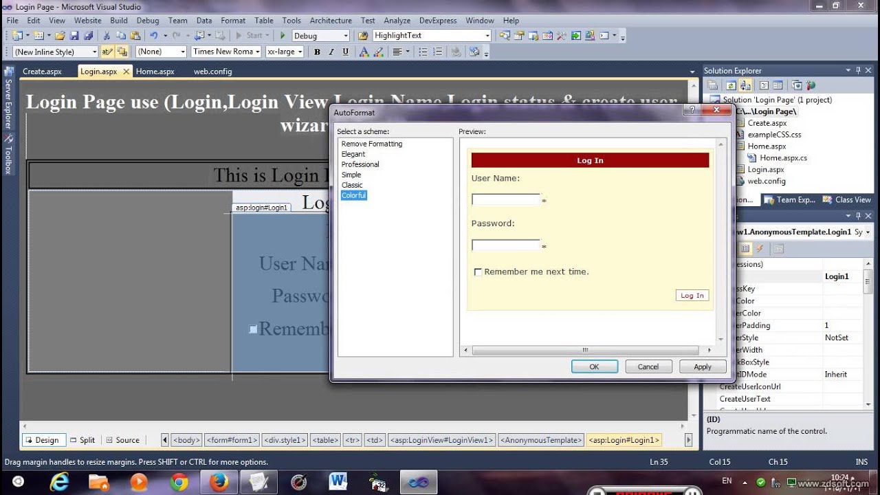 Example Login Page With Login ToolBox - YouTube
