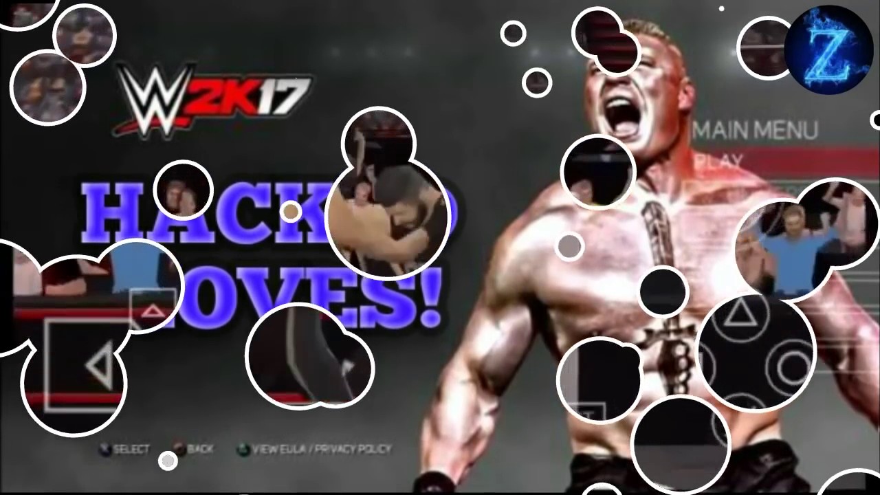 WWE 2k17 psp by falcon arrow hacked moves - YouTube