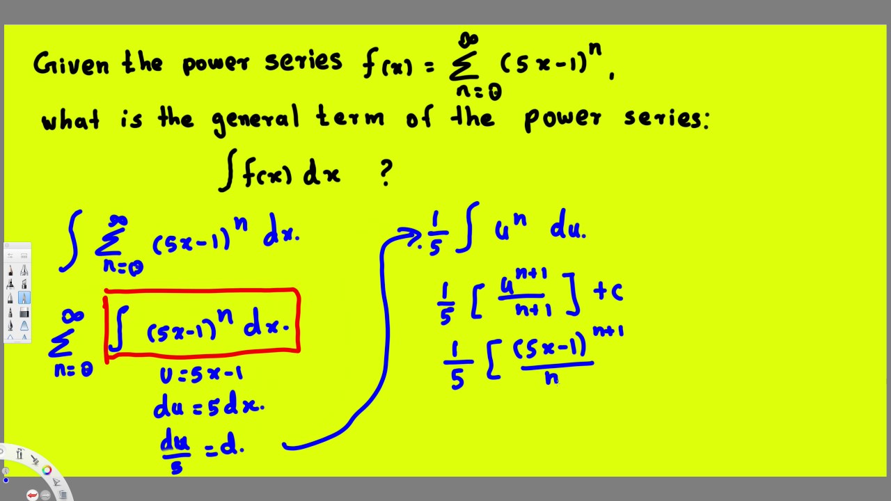 Integrating a Power Series - Integral Calculus - YouTube