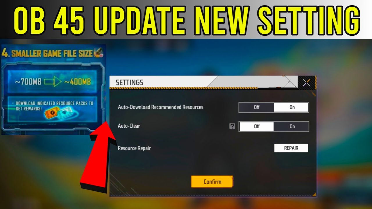 After Update New Setting Free Fire | OB 45 Update New Setting | OB 45 Update Free Fire - YouTube