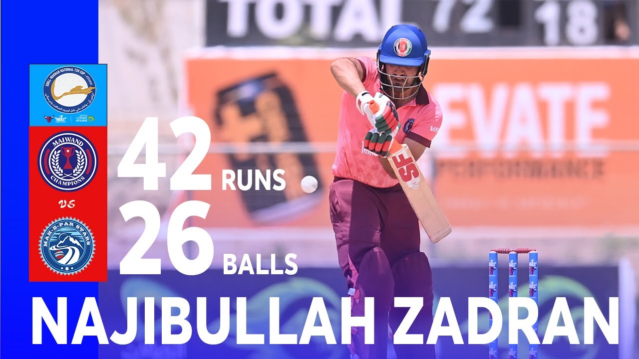 Najibullah Zadran's 42 runs against Mahipar Stars | Wakhan National T20 Cup - YouTube