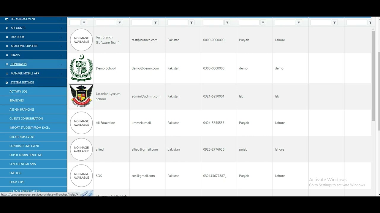 How to create branch in Campus Manager - YouTube