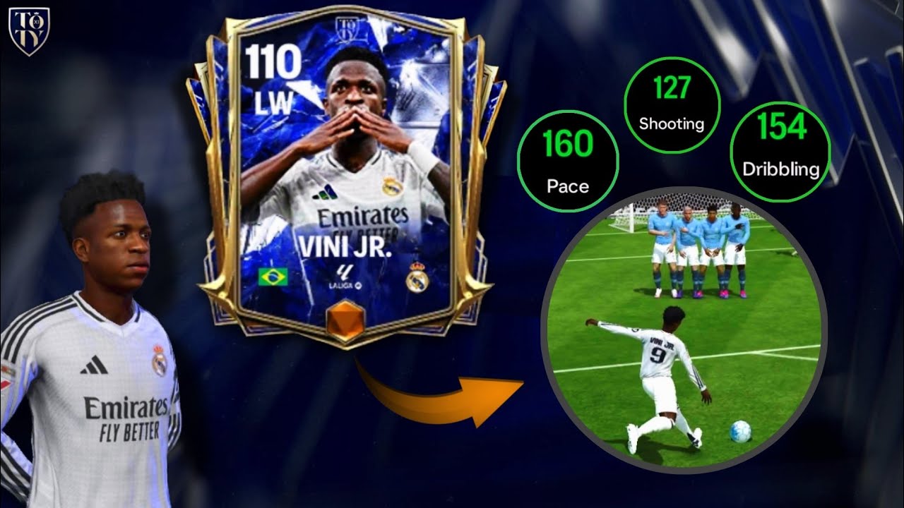 TOTY VINICIUS JUNIOR IS THE BEST LW ⁉️|| FULL REVIEW GAMEPLAY || FC ...