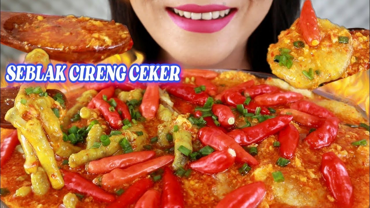 Asmr Seblak Cireng Ceker Indonesian Food Asmr Mukbang Indonesia