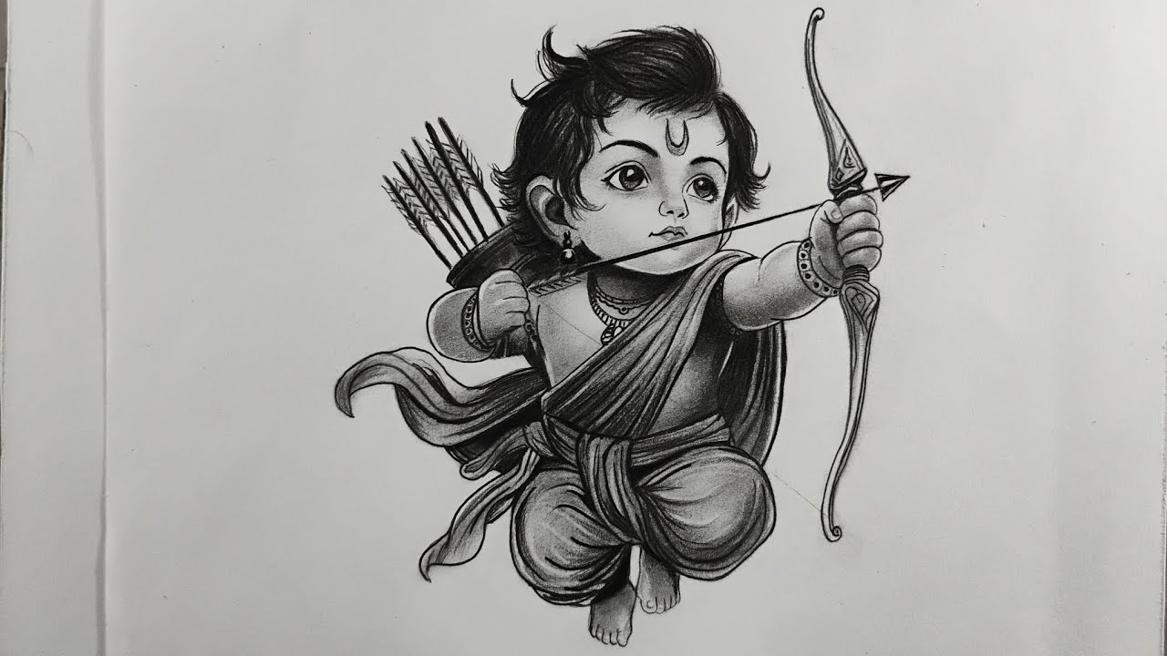 Shree ram ji drawing || drawing of lord Rama step by step || how to ...