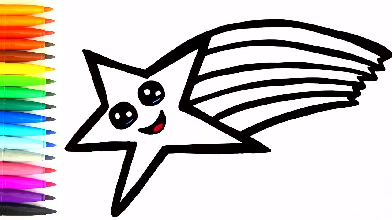 Drawing Little Star For Kids/ Drawing, Painting Comet / How To Draw ...