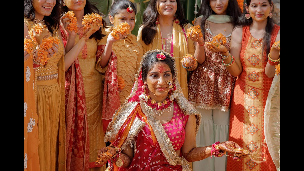 Haldi | NitiKaNipun | Pool Side Haldi Fun | Gorgeous Outdoor Haldi ...