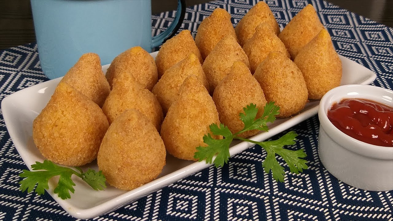 Mini Coxinha de Frango para Festa - YouTube