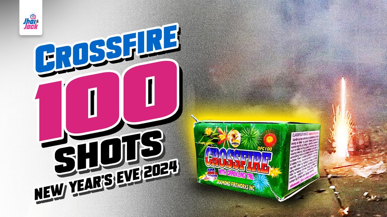 CROSSFIRE 100 SHOTS WITH CRACKLING TAIL #fireworks #firecracker #pyro # ...