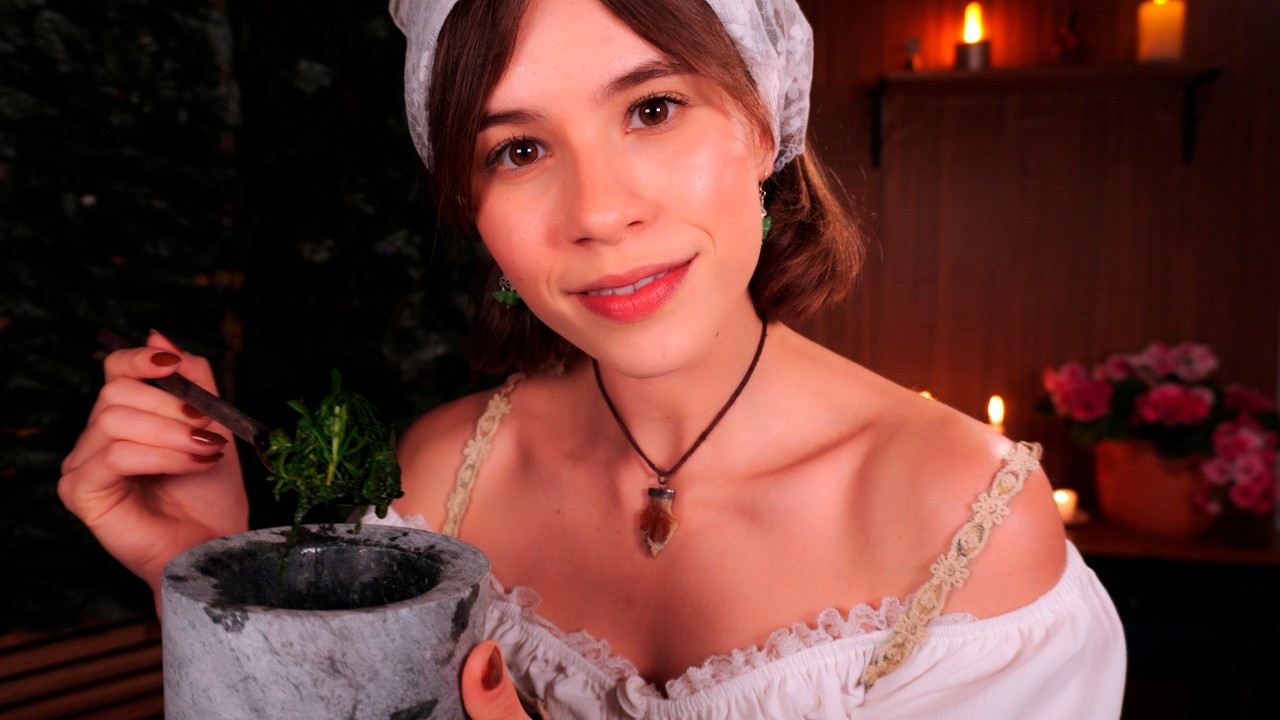 ASMR Curandeira Medieval Limpa suas Feridas e te faz Descansar 🍵 ...