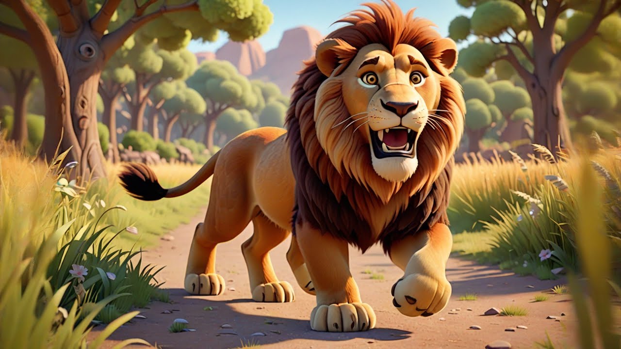 Lolo Lion Walks in Line | Jungle Animal Song for Kids | Nursery Rhymes ...
