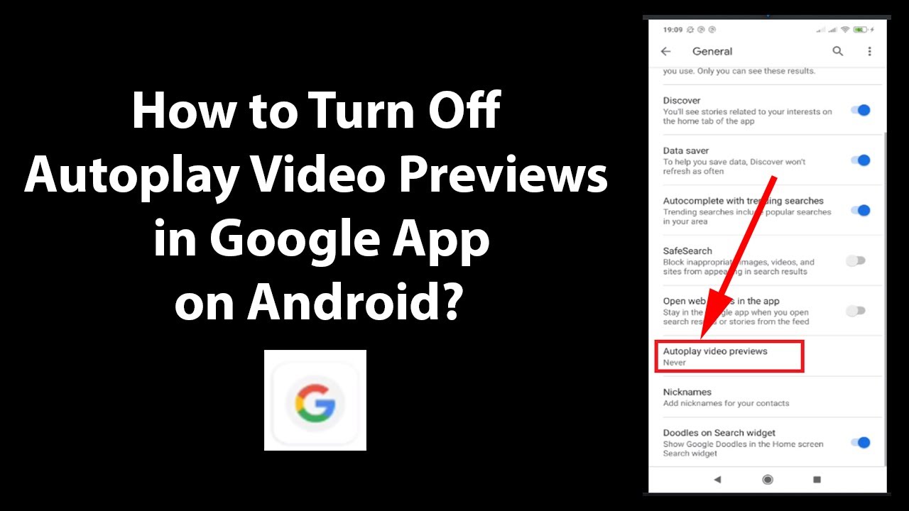 How to Turn Off Autoplay Video Previews in Google App on Android? - YouTube