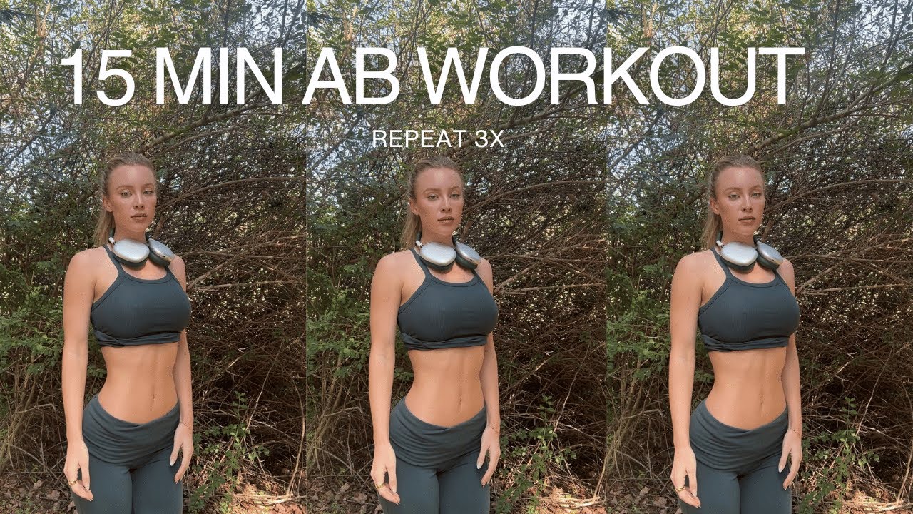 15 MIN AB WORKOUT | repeat 3x, upper, middle, lower abs - YouTube