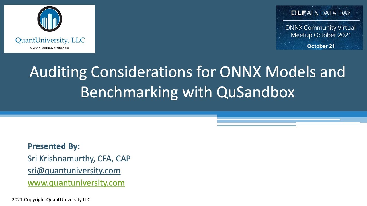 LF AI & Data Day: ONNX Community Virtual Meetup - QuSandbox ...
