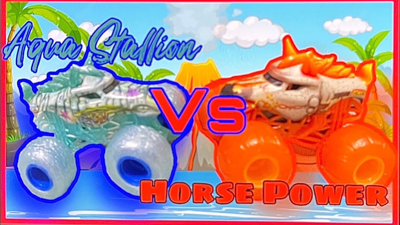 Monster Jam Earth vs Serf Series 2 Aqua Stallion vs Horse Power - YouTube