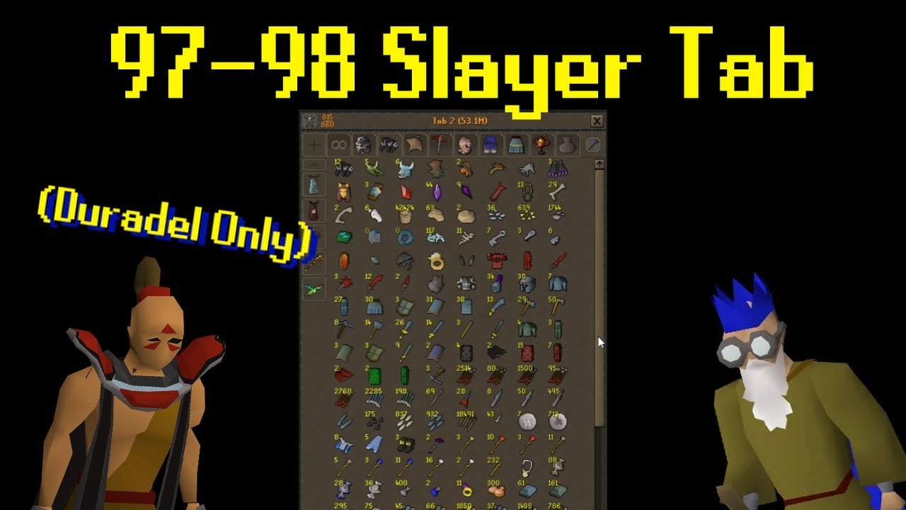 Loot from 97-98 Slayer! (Bosses + Duradel Only) - YouTube