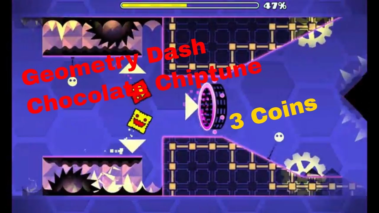 Geometry Dash: Chocolate Chiptune (3 Coins) - YouTube