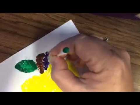 Pointillism Apple Art - YouTube