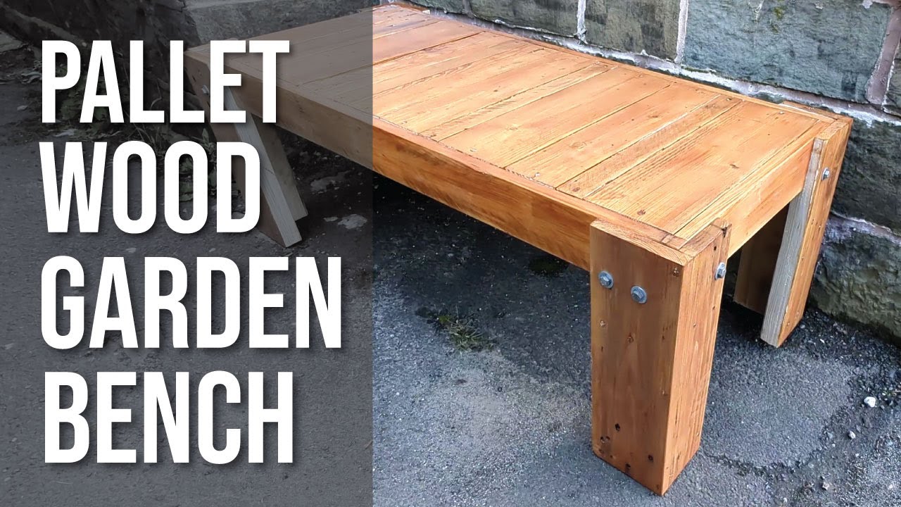 Garden Bench made out of pallet wood - YouTube