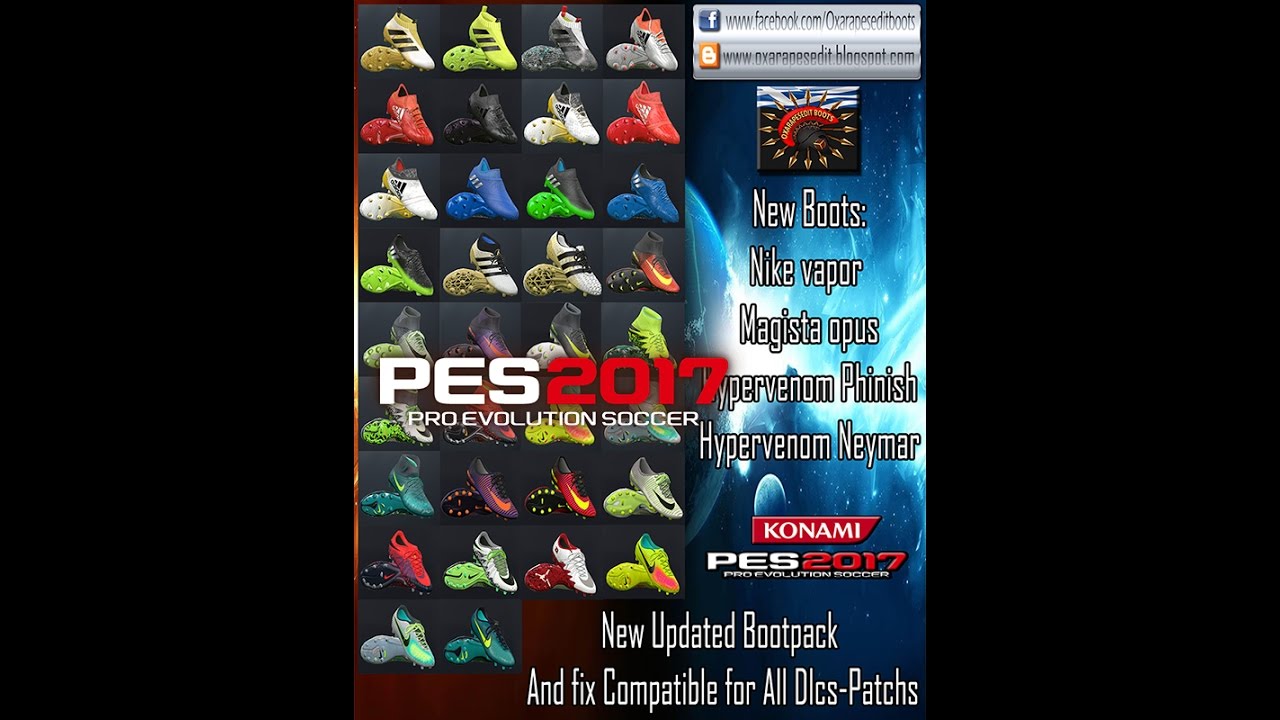PES 2017 | PC | PACK DE 100 BOTAS / BOTINES | (BOOTPACK) | LINK ...