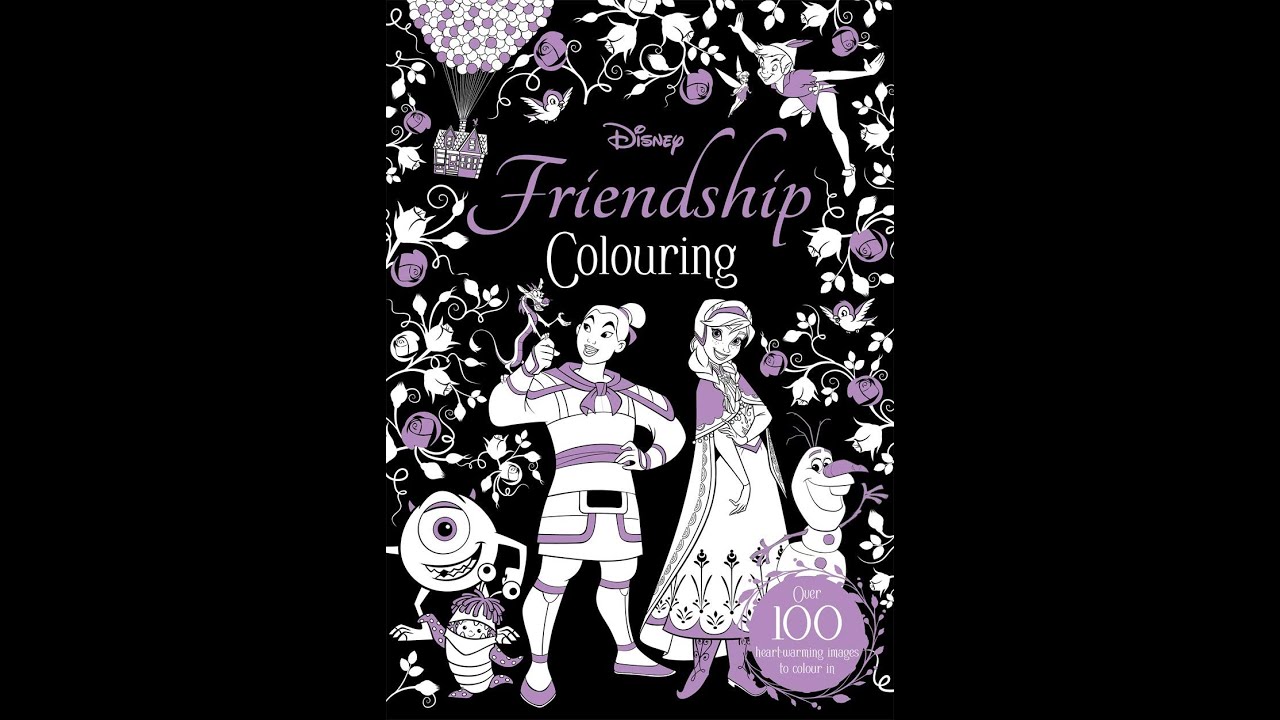 Flip Through Disney Friendship Coloring Book - YouTube