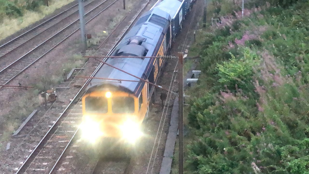 BR Class 66 Shed GBRf Freight Train - YouTube