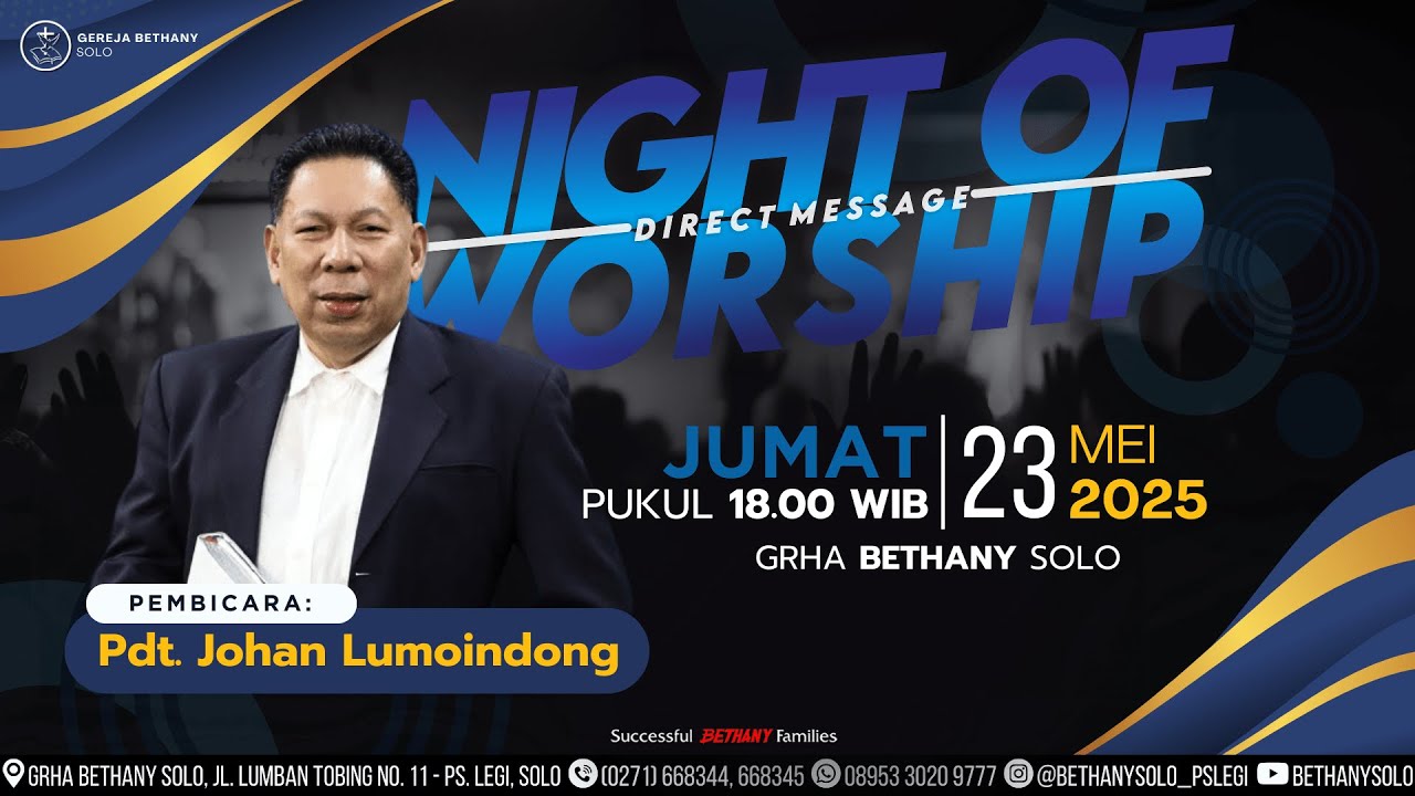 Night of Worship | Pdt. Johan Lumoindong - YouTube