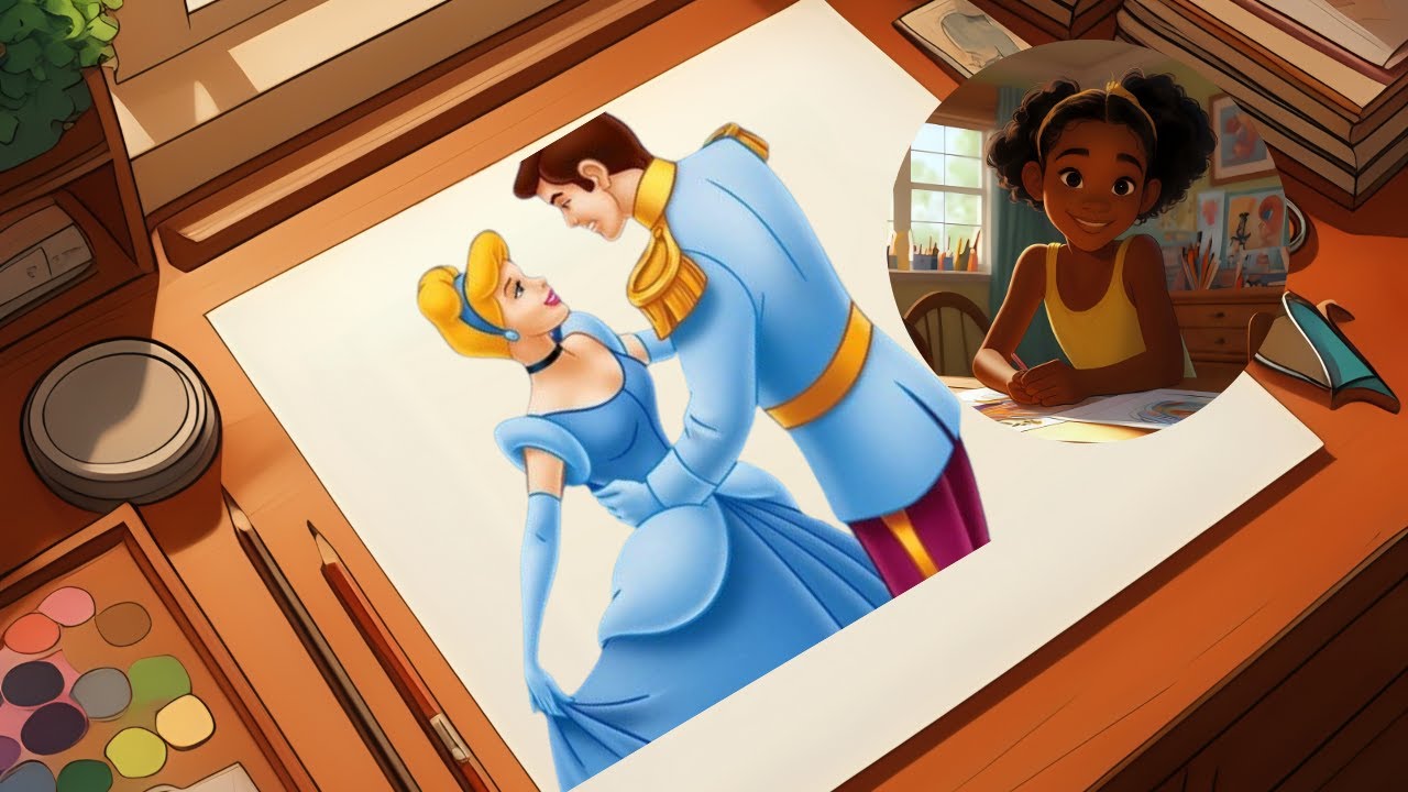 ImagineWithMira - Mira doodles Cinderella and Prince Charming - YouTube