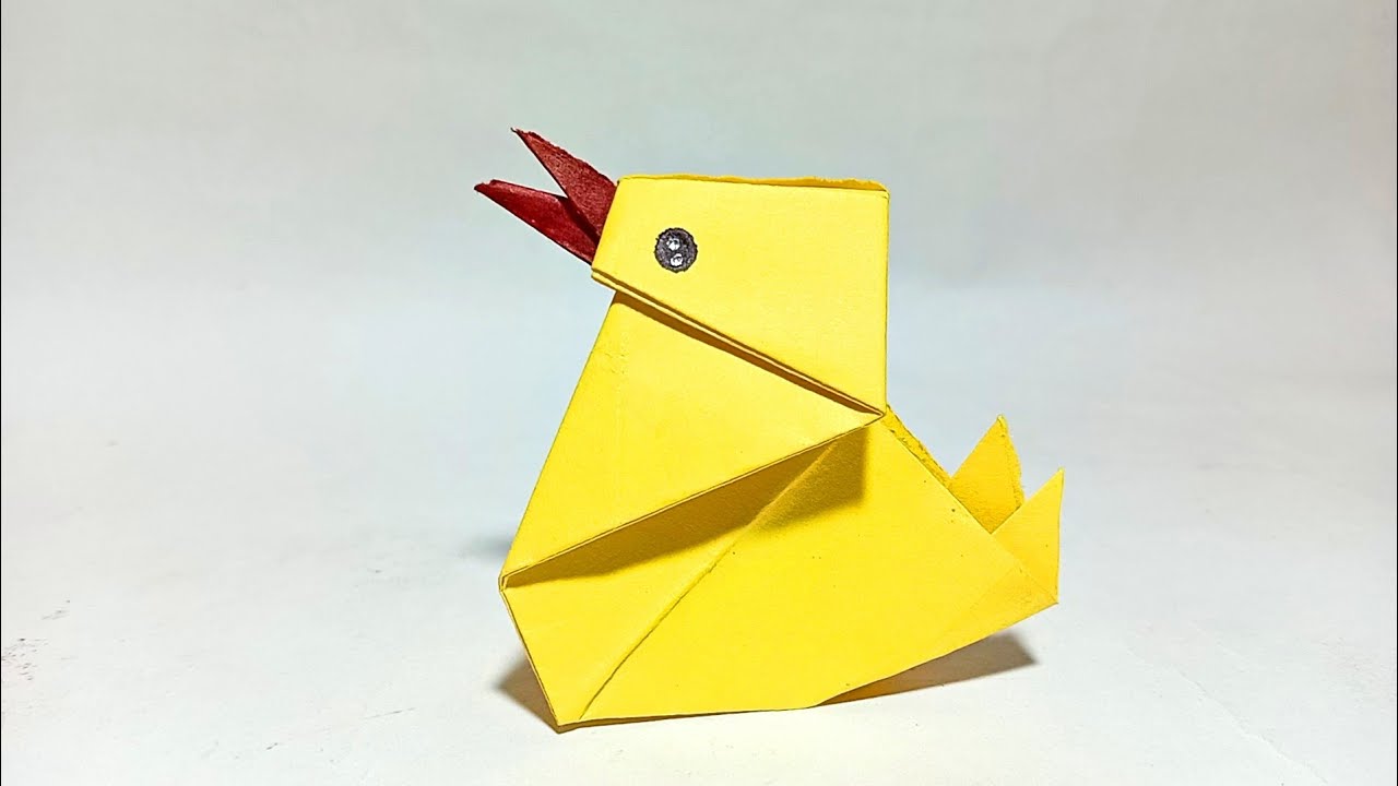 How to make a cute baby chicken - paper baby chicken origami tutorial ...
