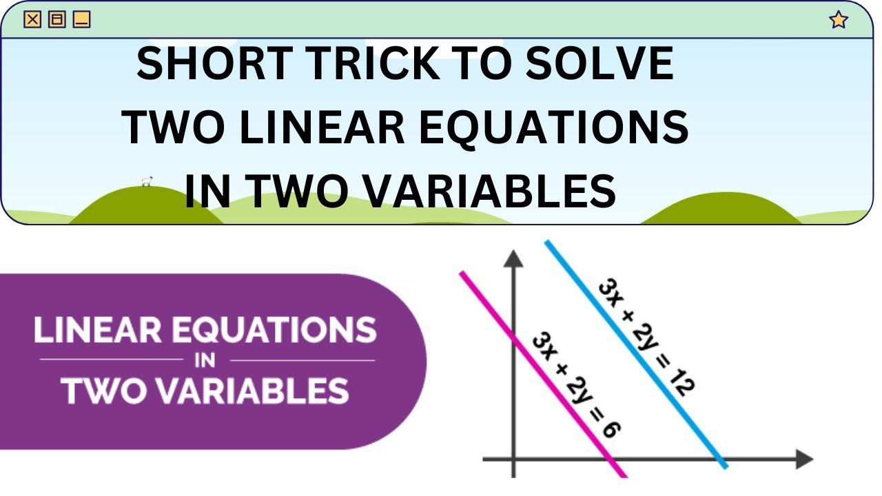 Short Trick To Solve Linear Equation In Two Variables.ECAT.Math Short ...