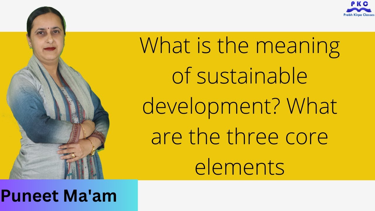 What is the meaning of sustainable development? What are the three core ...