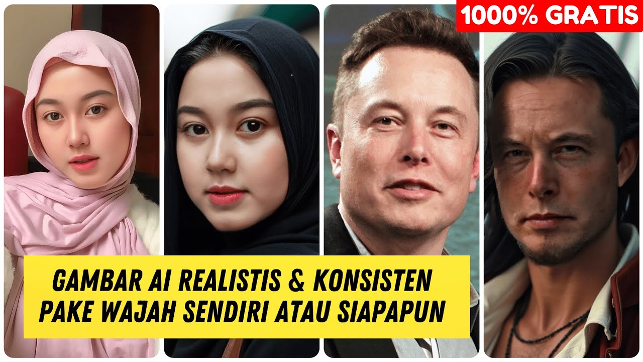 BUKAN FACE SWAP‼️ Cara Buat Gambar Ai Wajah Sendiri Realistis dan ...