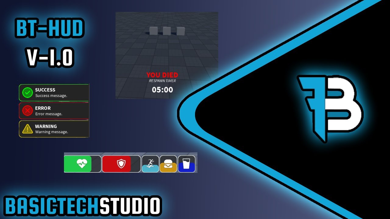 BasicTech | Hud V1 | Showcase -- Roblox Studio / Roleplay Prime - YouTube