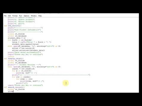 Python Student Management System - YouTube