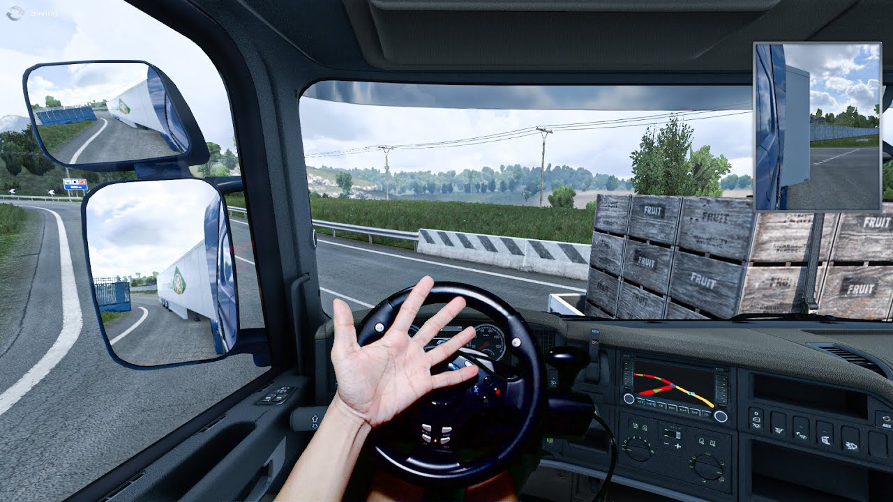 ETS 2 - Scania R 2009 Topline 620 hp - Real Hand & Steering Wheel - YouTube