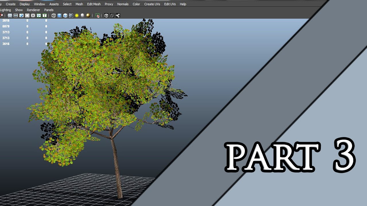 Autodesk Maya 2013 Tutorial - Tree Modeling and Texturing Part 3 Final ...
