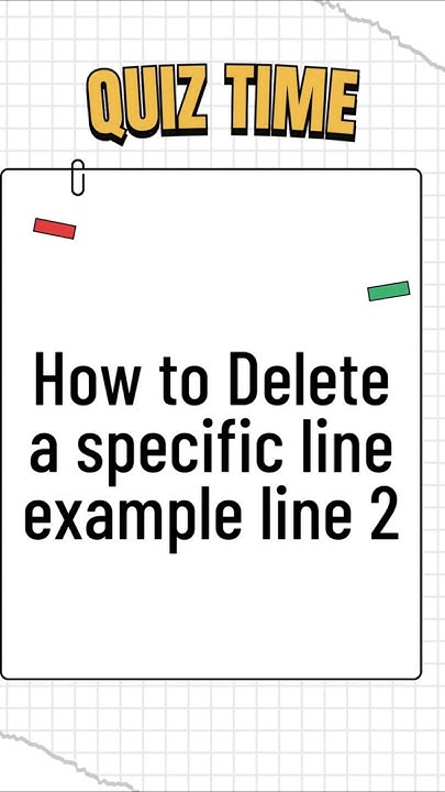 Delete a Specific Line Using sed Command | Linux sed Tutorial - YouTube